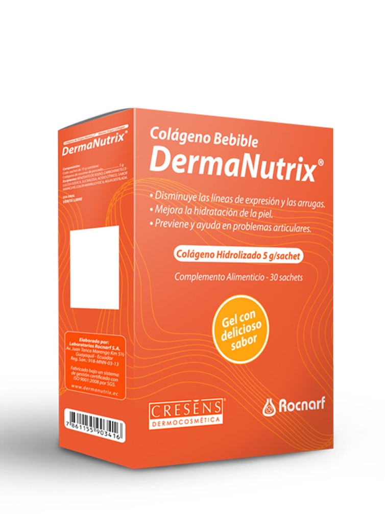 Dermanutrix Colágeno Bebible de Origen Marino 30 Sachets | Dermashop