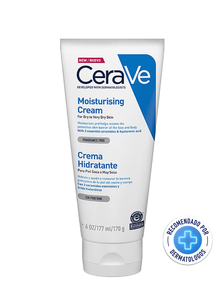 CeraVe Crema Hidratante Piel Muy Seca de 177 ml | Dermashop